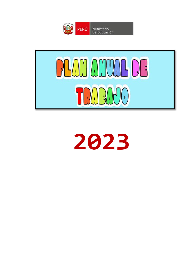 Pat Plan Anual I.E. #30226 | PDF | Enseñando | Evaluación