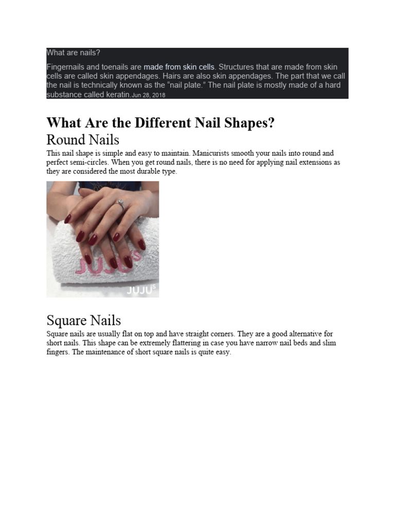 All About Nails | PDF | Nail (Anatomy) | Clinical Medicine