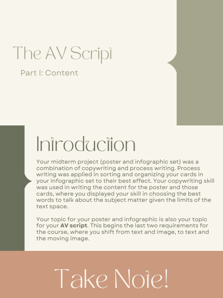 The AV Script Content | PDF | Documentary Film | Infographics