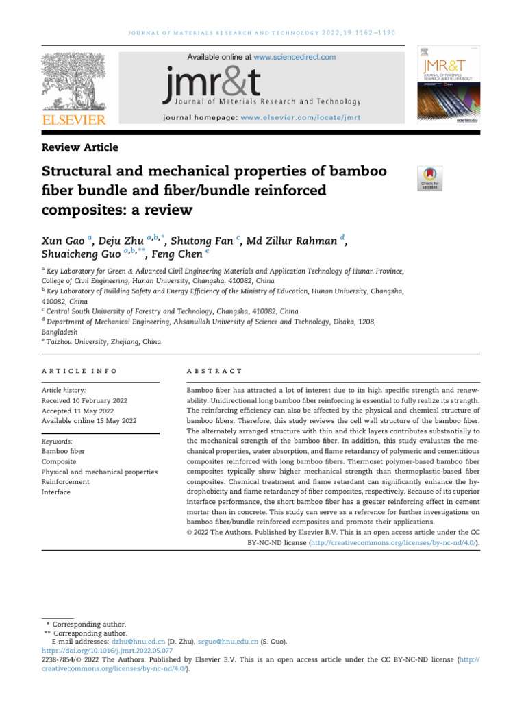8Structural and mechanical properties of bamboo | PDF