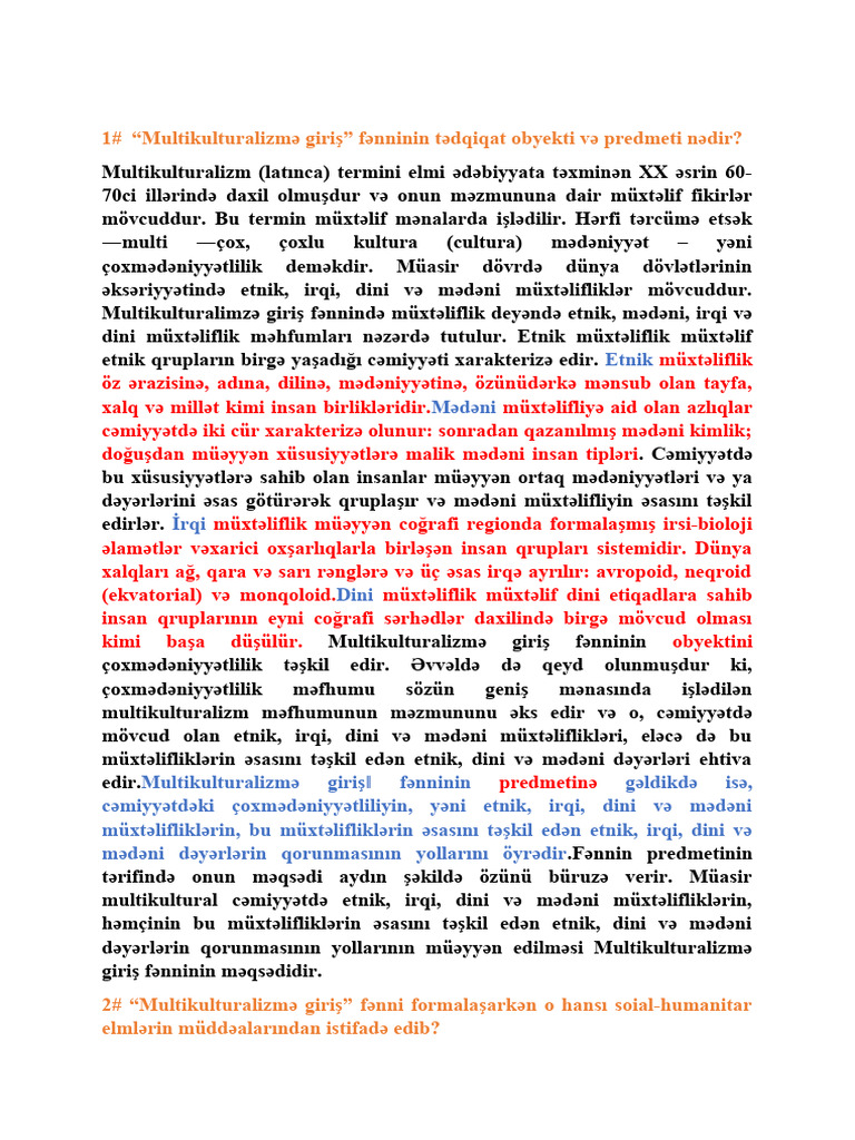 Multikulturalizm 45 | PDF