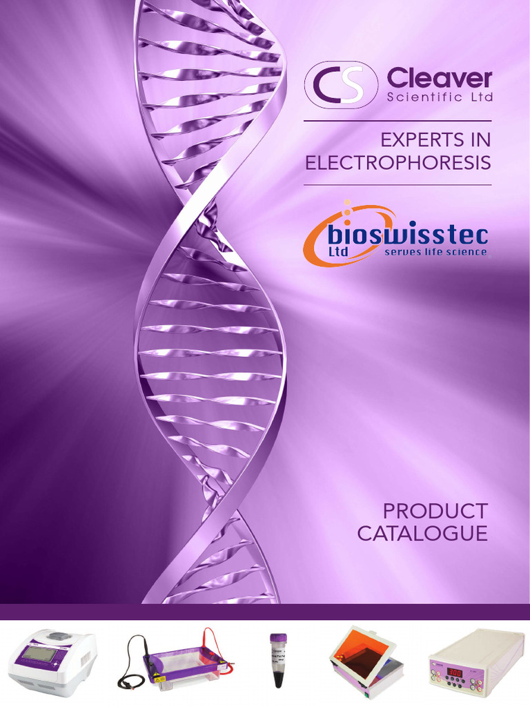 Bioswisstec CleaverScientificCatalogue | PDF | Gel Electrophoresis | Agarose Gel Electrophoresis