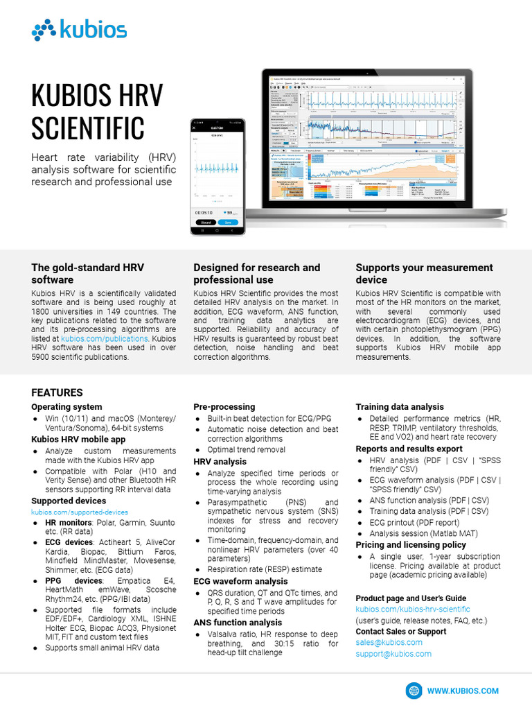 Kubios-HRV-Scientific | PDF