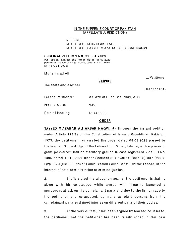 Crl.p. 328 2023 | PDF | Bail | Trials