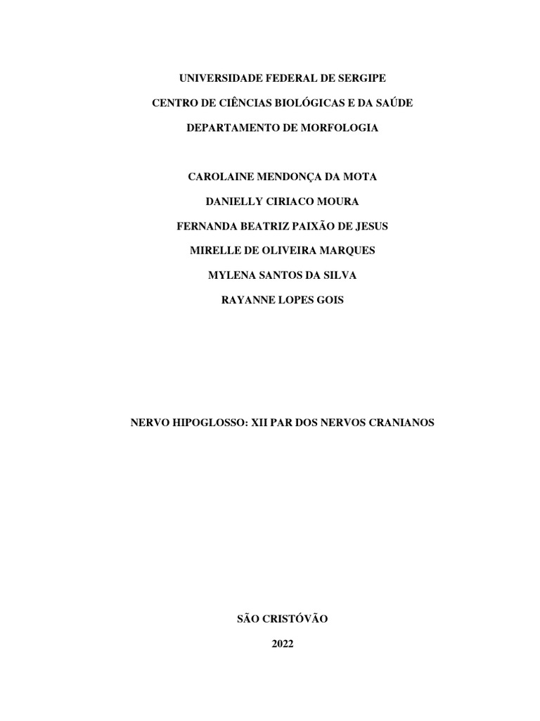 Função e Anatomia do Nervo Hipoglosso | PDF | Nervo | Língua