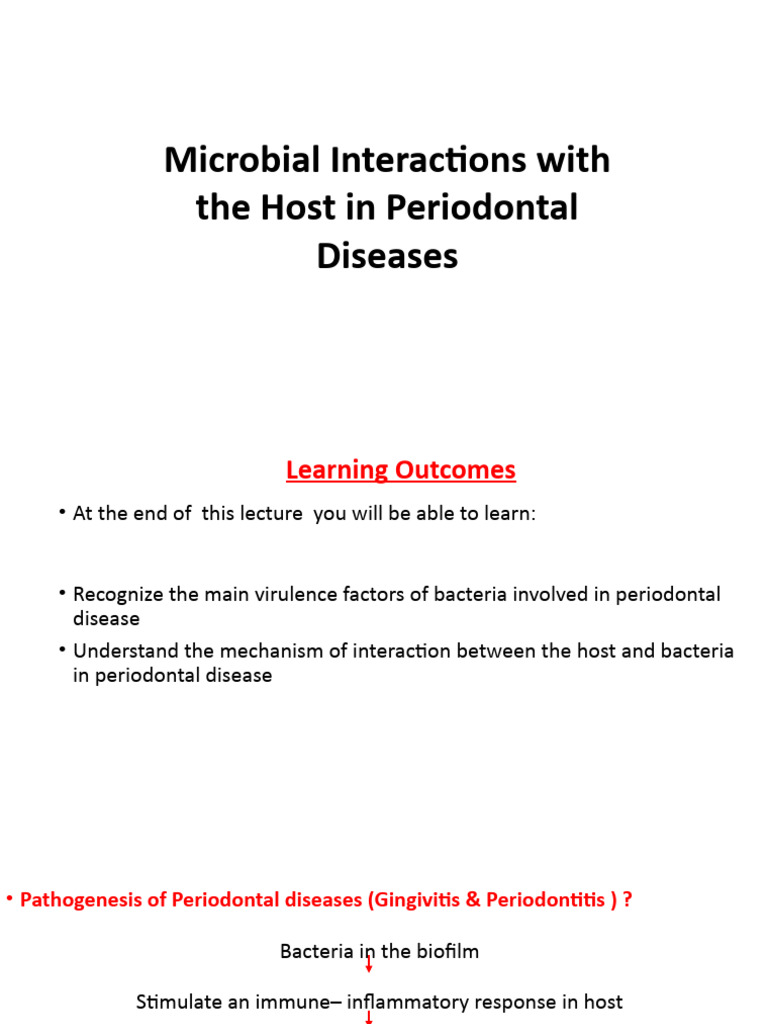 Microbial Interactions With The Host in Periodontal Diseases | PDF | Lipopolysaccharide ...