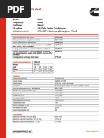 Woodstock Power Co. Cummins DSFAE Spec Sheet | PDF | Radiator | Engines