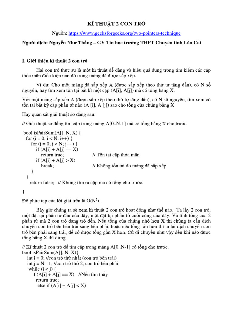 Ki Thuat 2 Con Tro | PDF