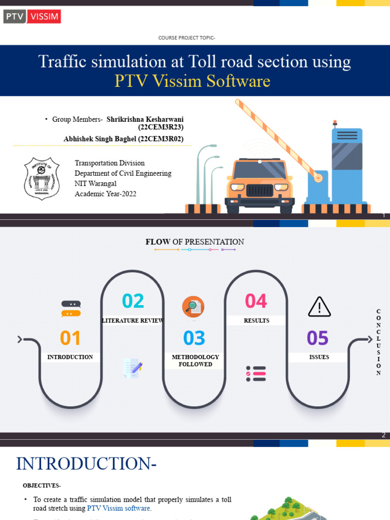 Toll Traffic Simulation Using PTV Vissim | PDF | Simulation | Toll Road