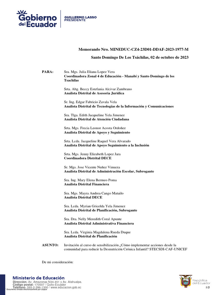 Mineduc CZ4 23D01 Ddaf 2023 1977 M | PDF