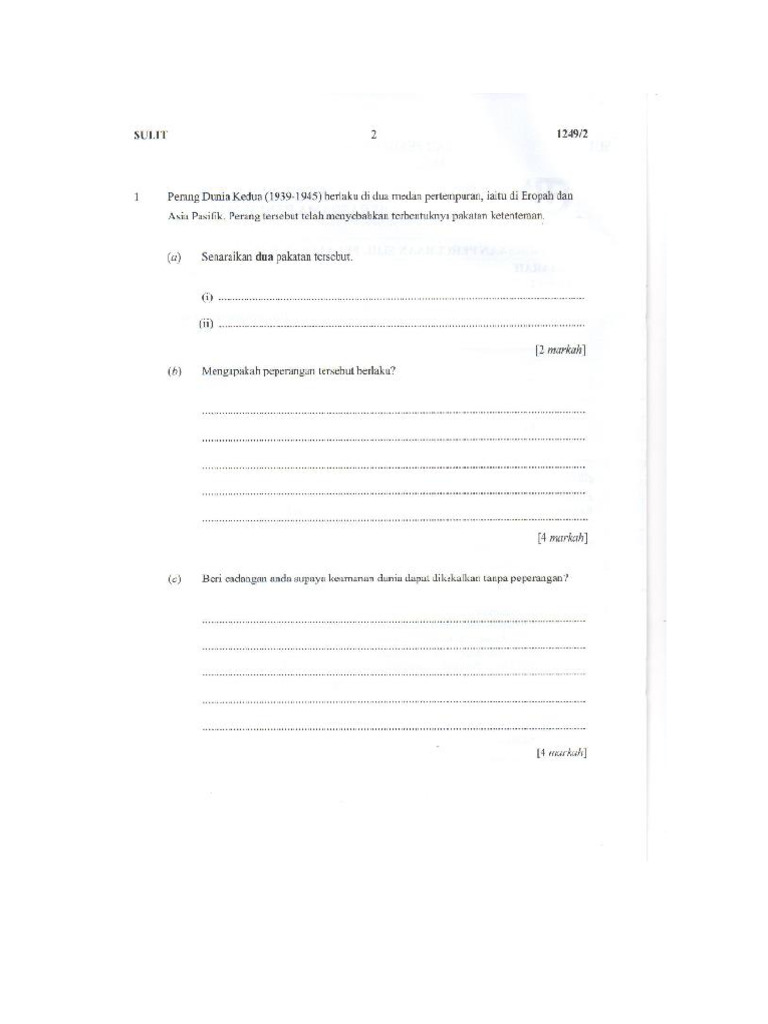 3.2023 k2 Soalan Sej (Trial SBP) | PDF