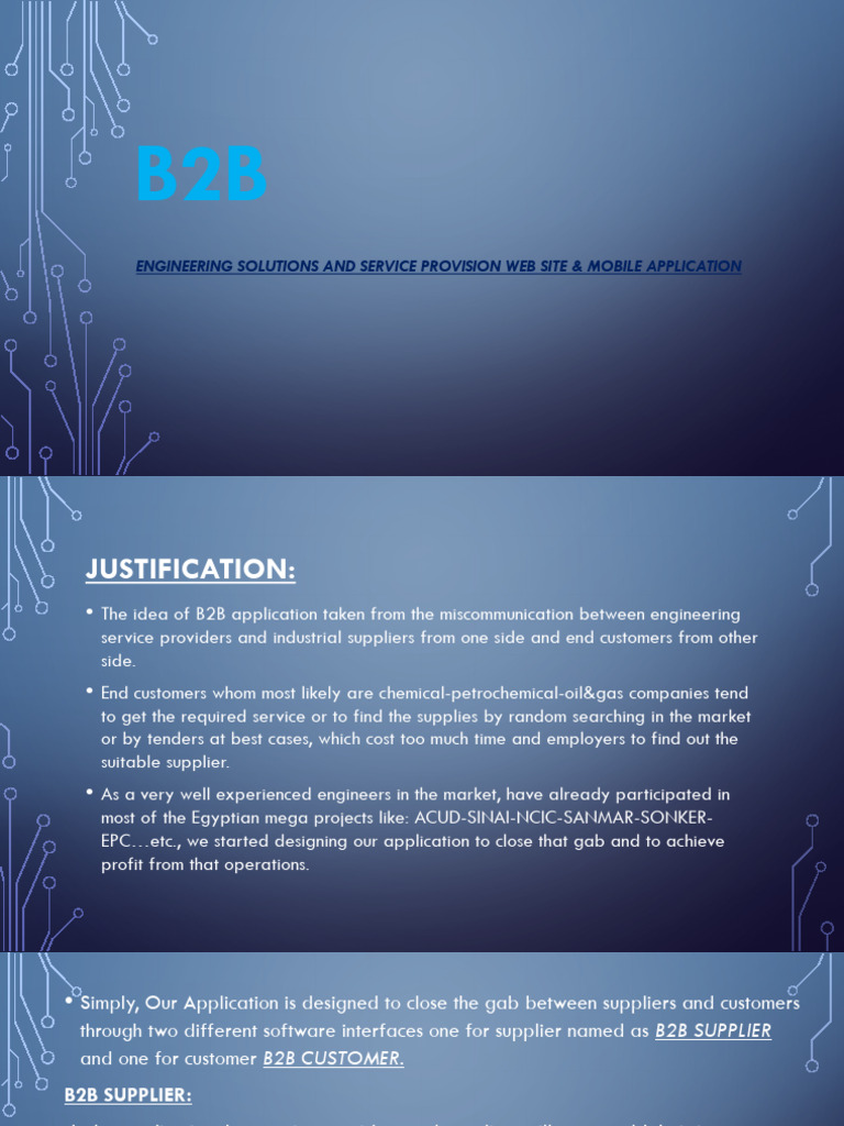 B2B Presentation | PDF | Application Software | Mobile App