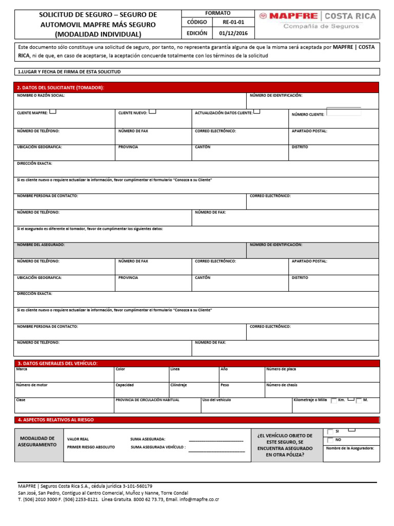 Pdfslide - Es - Solicitud de Seguro Seguro de Formato Automovil Mapfre ...