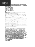 Shock Practice Questions | PDF | Shock (Circulatory) | Sepsis