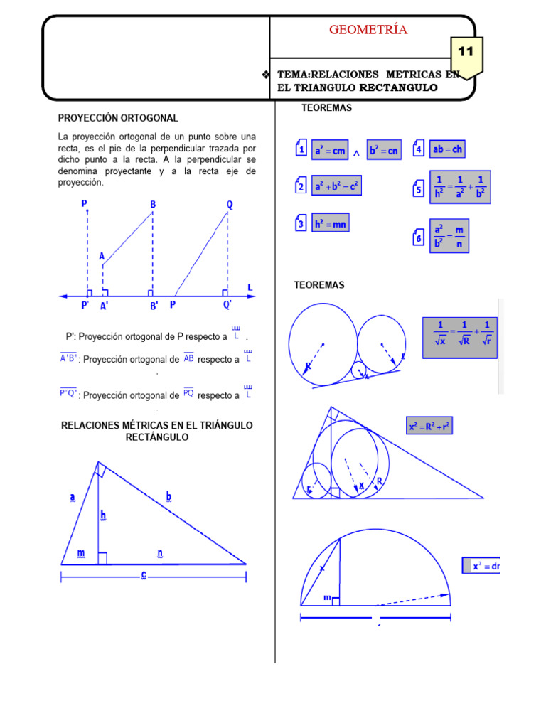 Tema 11 | PDF | Triángulo | Geometría Elemental