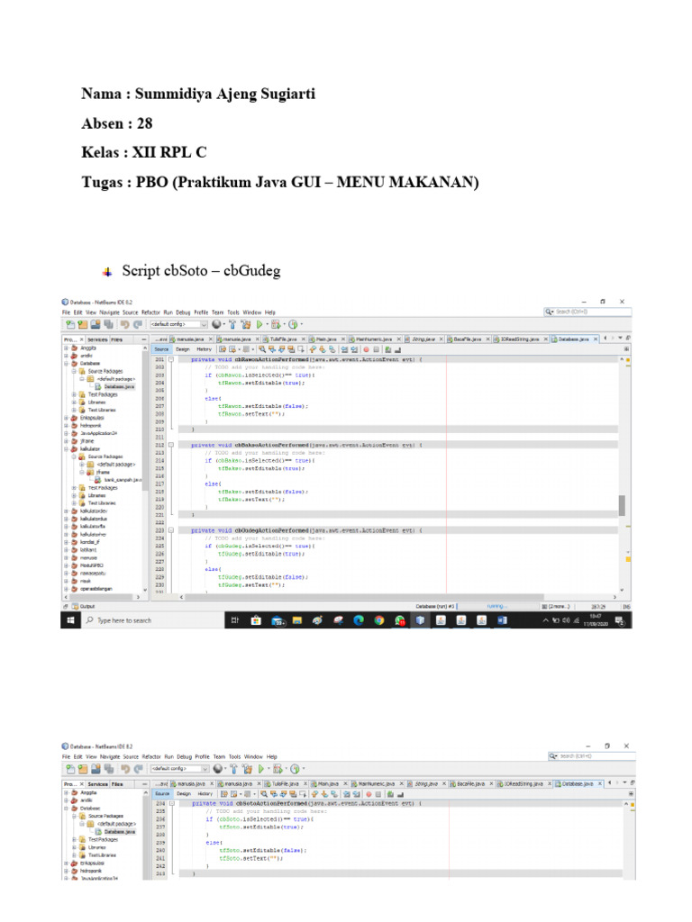 Pbo Menu Makanan | PDF | Komputer