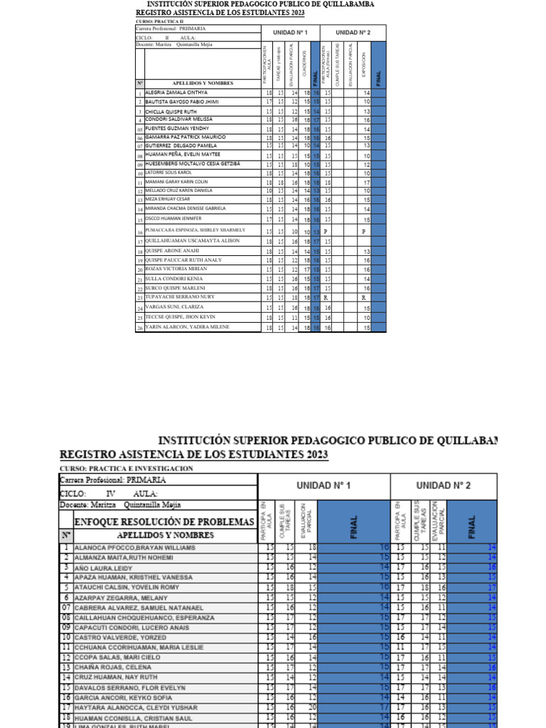 Registro Auxiliar - Maritza | PDF