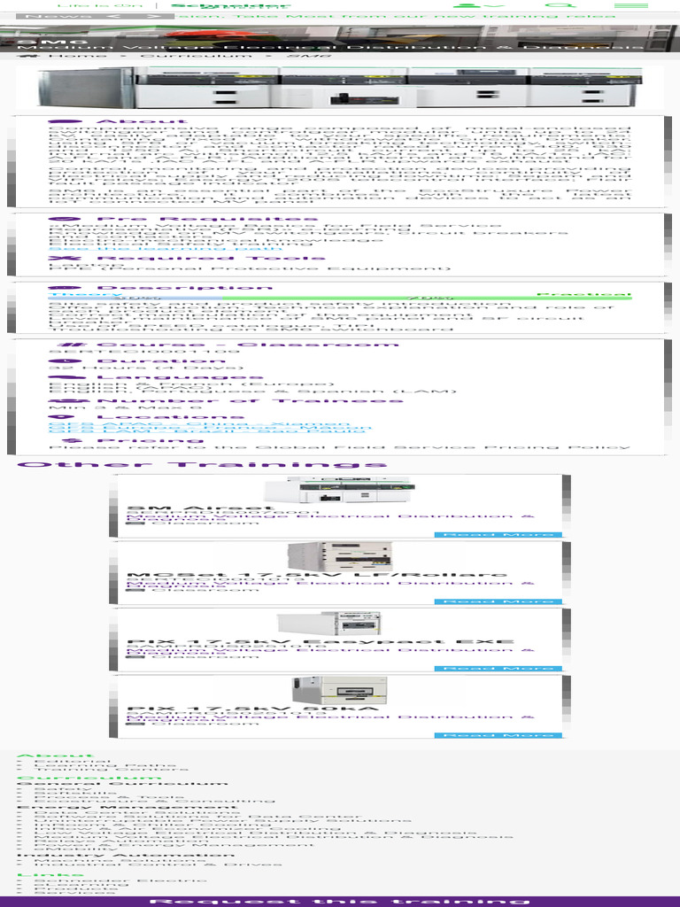 SM6 Schneider Electric - Ecatalog | PDF | Components | Equipment