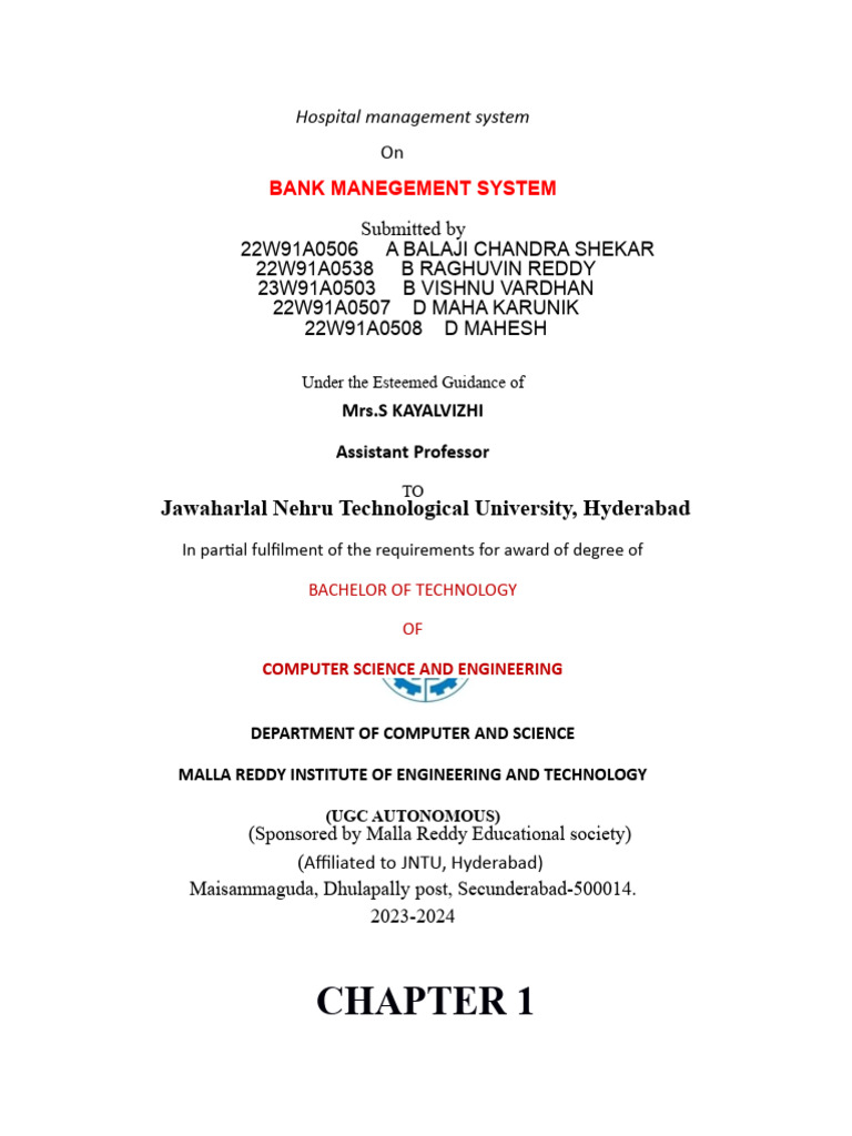 A Mini Project On Hospital Management Sy | PDF | Pointer (Computer Programming) | Computer Data ...
