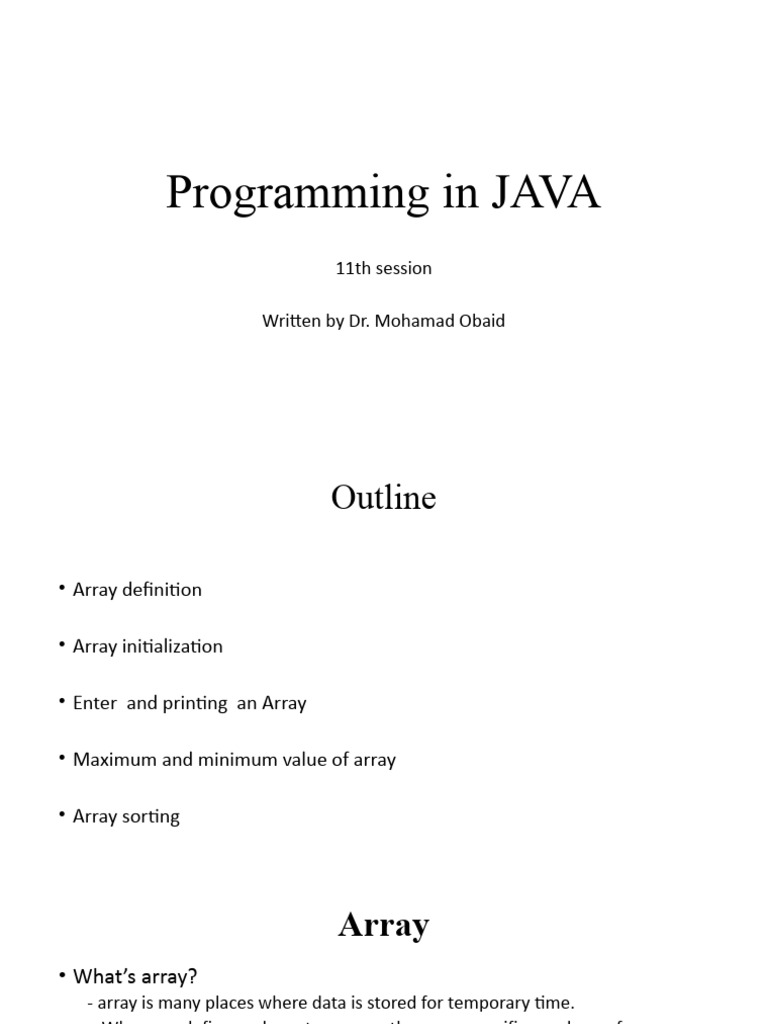Programming in Java - 11 | Download Free PDF | Integer (Computer Science) | Software Development