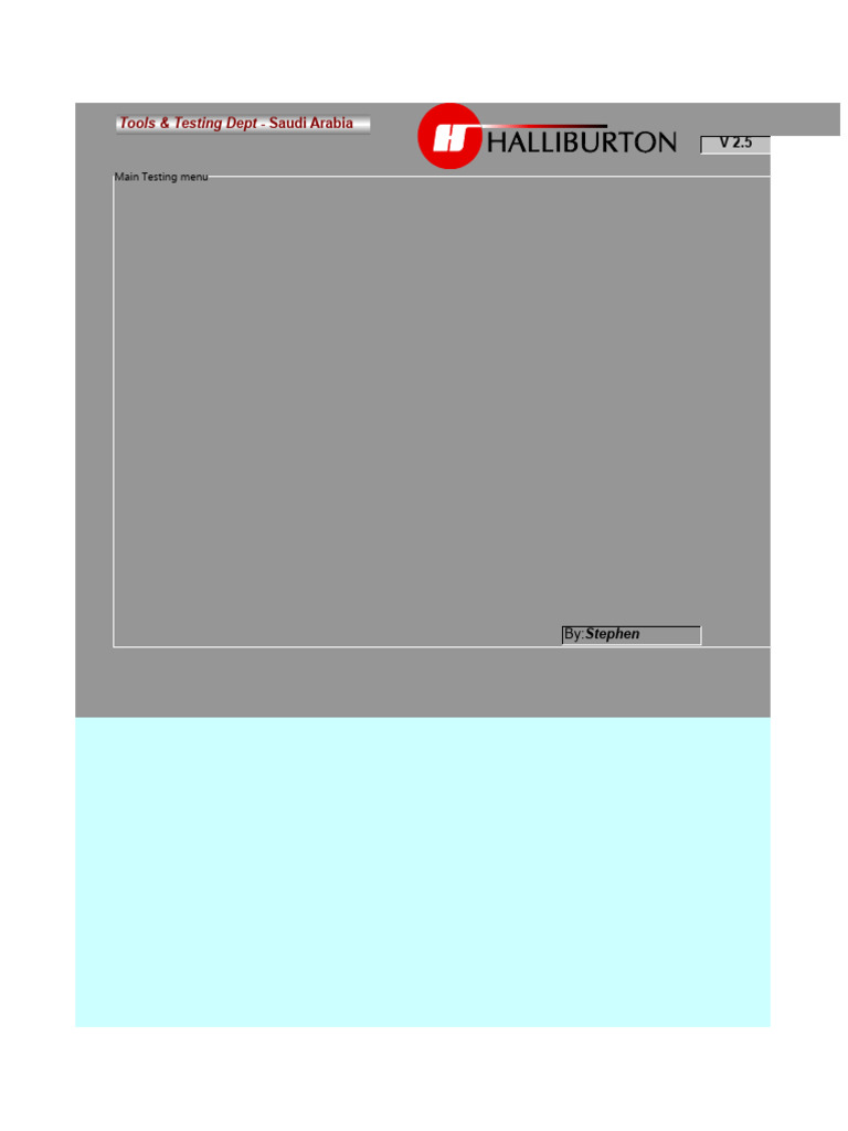 Halliburton Calculations | PDF | Barrel (Unit) | Pressure