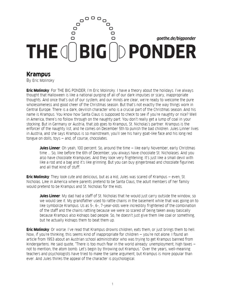 Thebigponder 26 Eric-Molinsky Krampus | PDF | Postcard