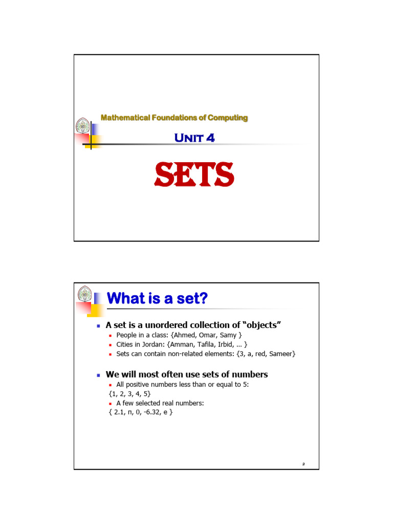 Chapter 4 Sets | PDF | Numbers | Rational Number