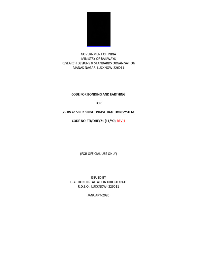 Bonding and Earthing Code for Railways | PDF | Alternating Current ...