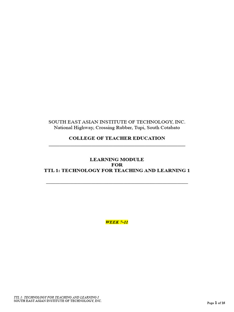 Module For English Pdf Social Networking Service Educational