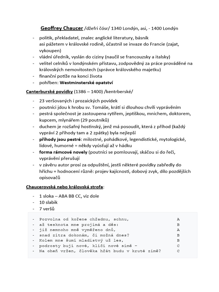 Geoffrey Chaucer | PDF