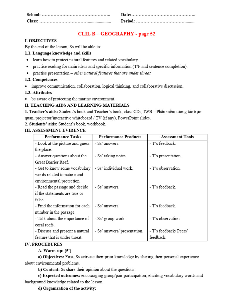 Culture Corner B - Page 52 | PDF | Coral Reef | Vocabulary