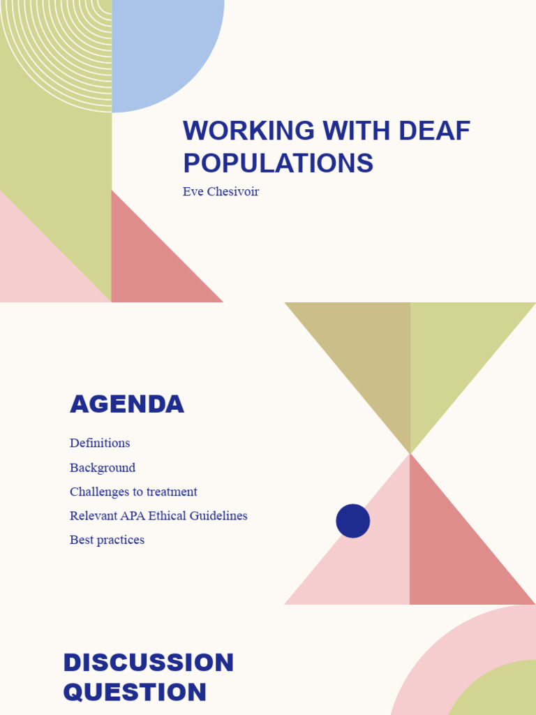 Best Practices for Working with Deaf Clients | PDF | Deafness | Sign ...