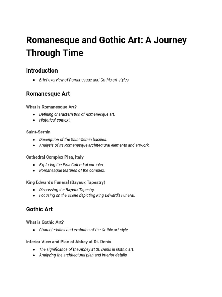 Romanesque and Gothic Art - A Journey Through Time | PDF | Gothic ...