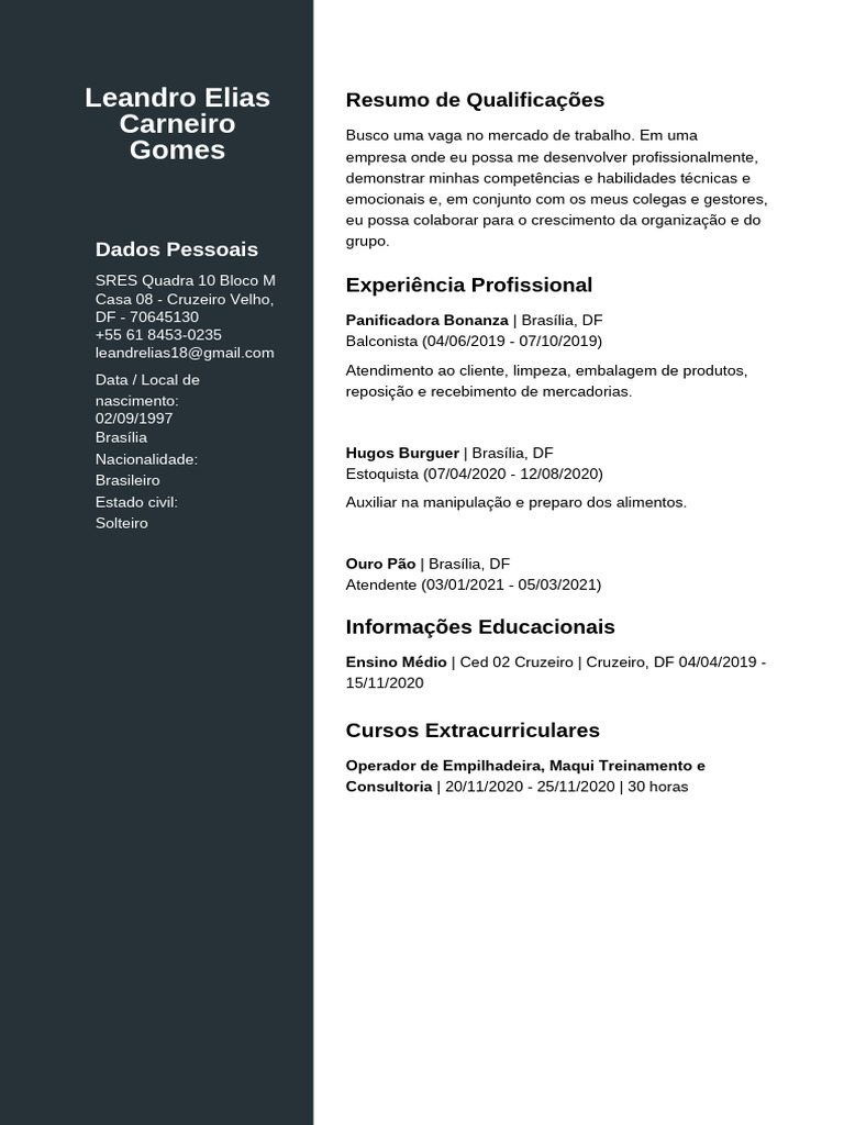 Leandro Elias - Curriculo PDF | PDF