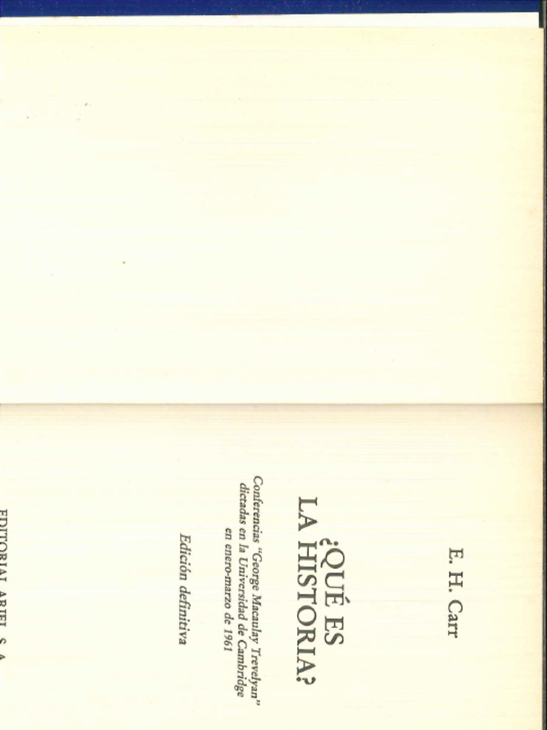 E.H. Carr - El Historiador y Los Hechos (1983) | PDF