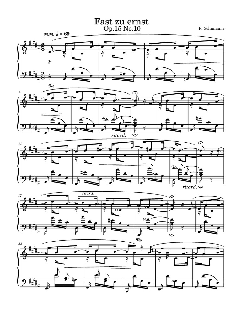 R. Schumann - Kinderszenen No.10 Fast Zu Ernst | PDF | Robert Schumann | Compositions