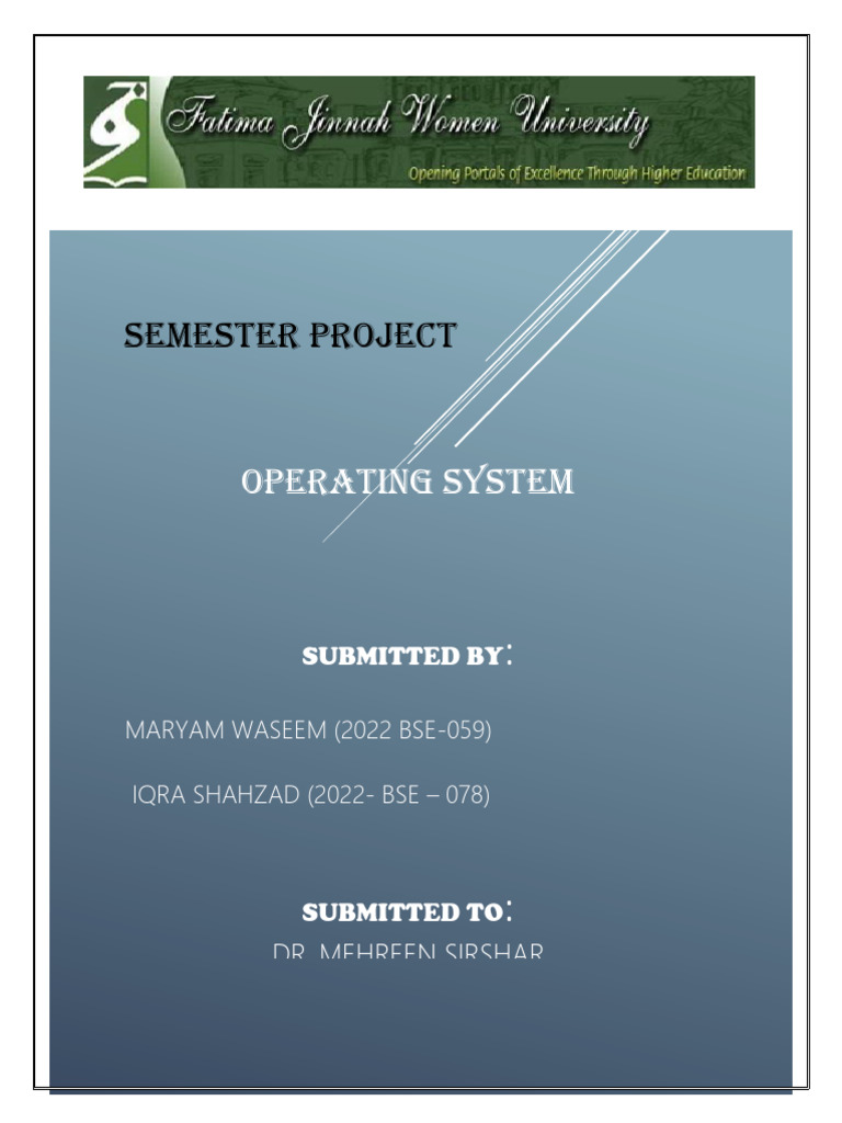 Os Project Final | PDF | Scheduling (Computing) | Office Equipment