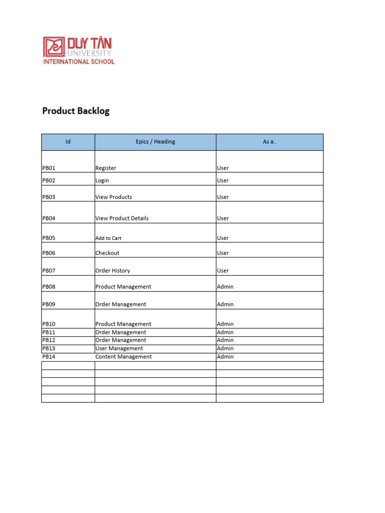IIS - Online Herbs Shopping PHP - Product and Sprint Backlog Jsa | PDF | User (Computing ...