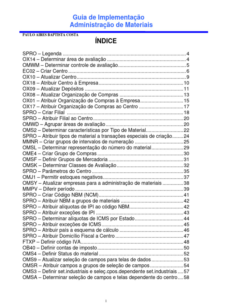 APOSTILA SAP MM | PDF | Contabilidade | Logística