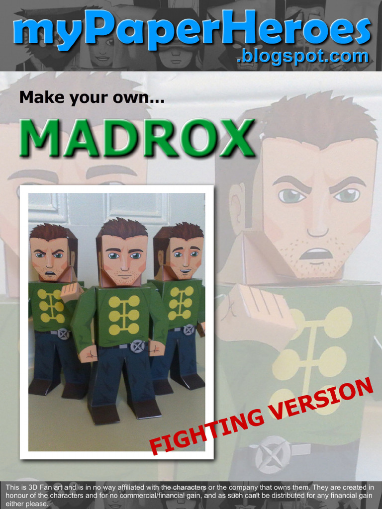 Mypaperheroes Madrox Fighting | PDF