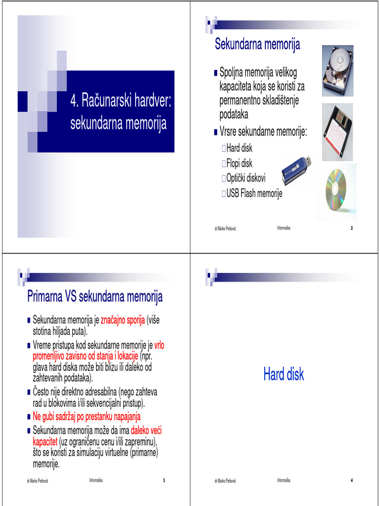 Sekundarna Memorija | PDF