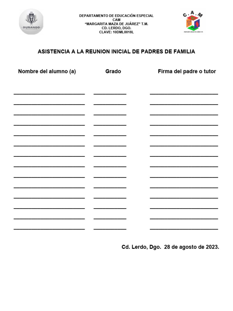 firma asistencia reunion | PDF