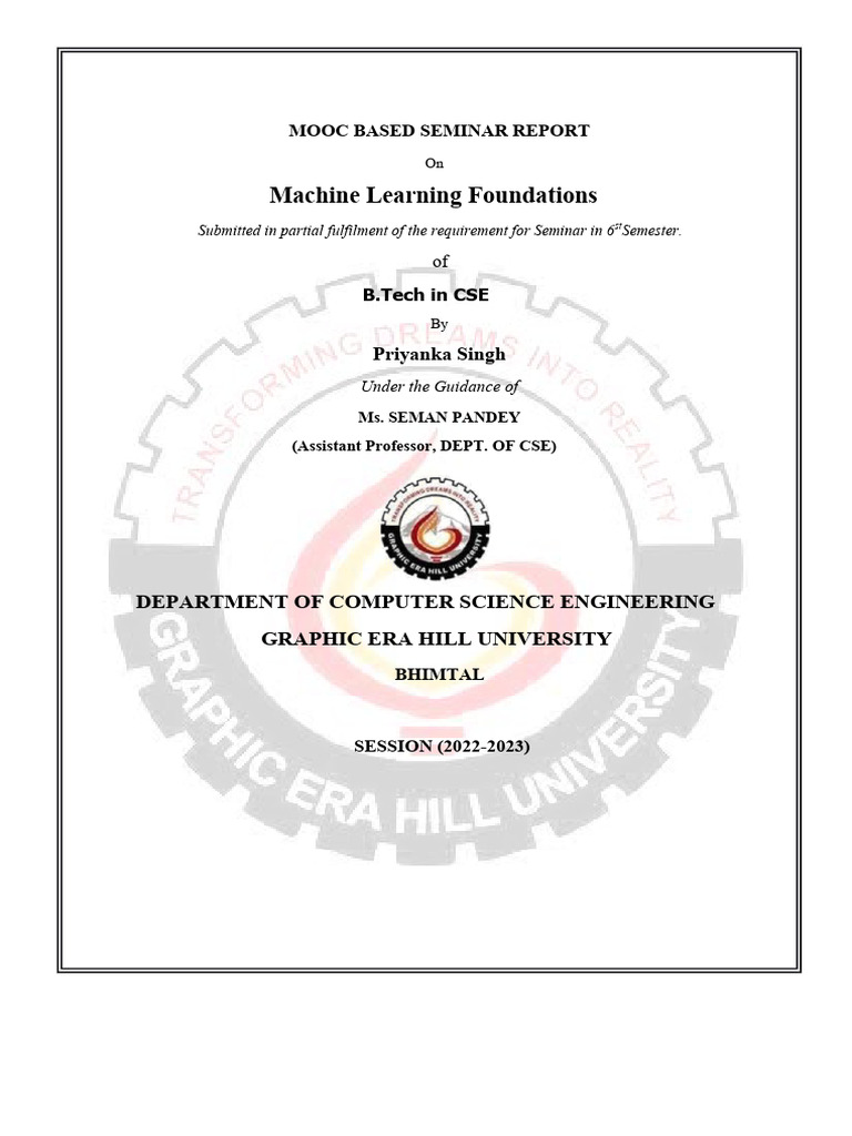 3sample Mooc Report - FINAL | PDF | Artificial Neural Network | Machine Learning