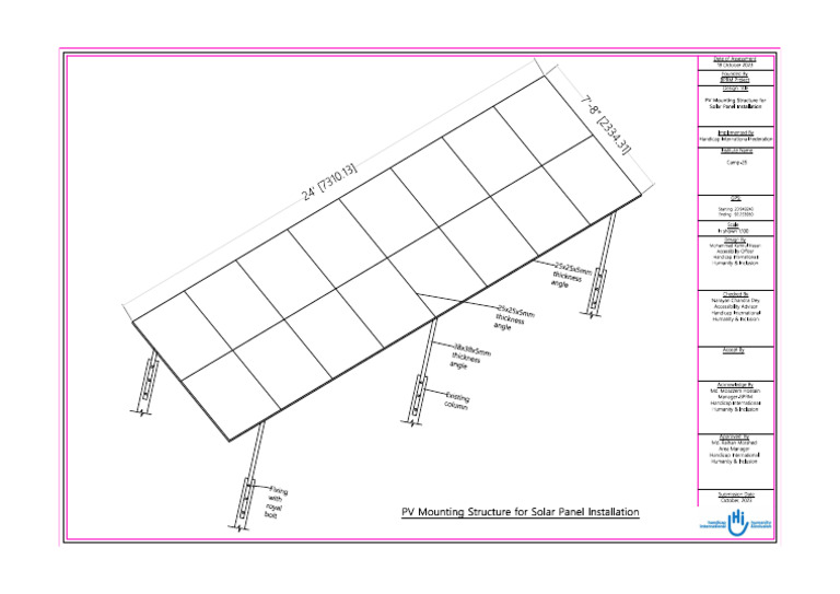 PV Mounting Structure For Solar Panel Installation | PDF