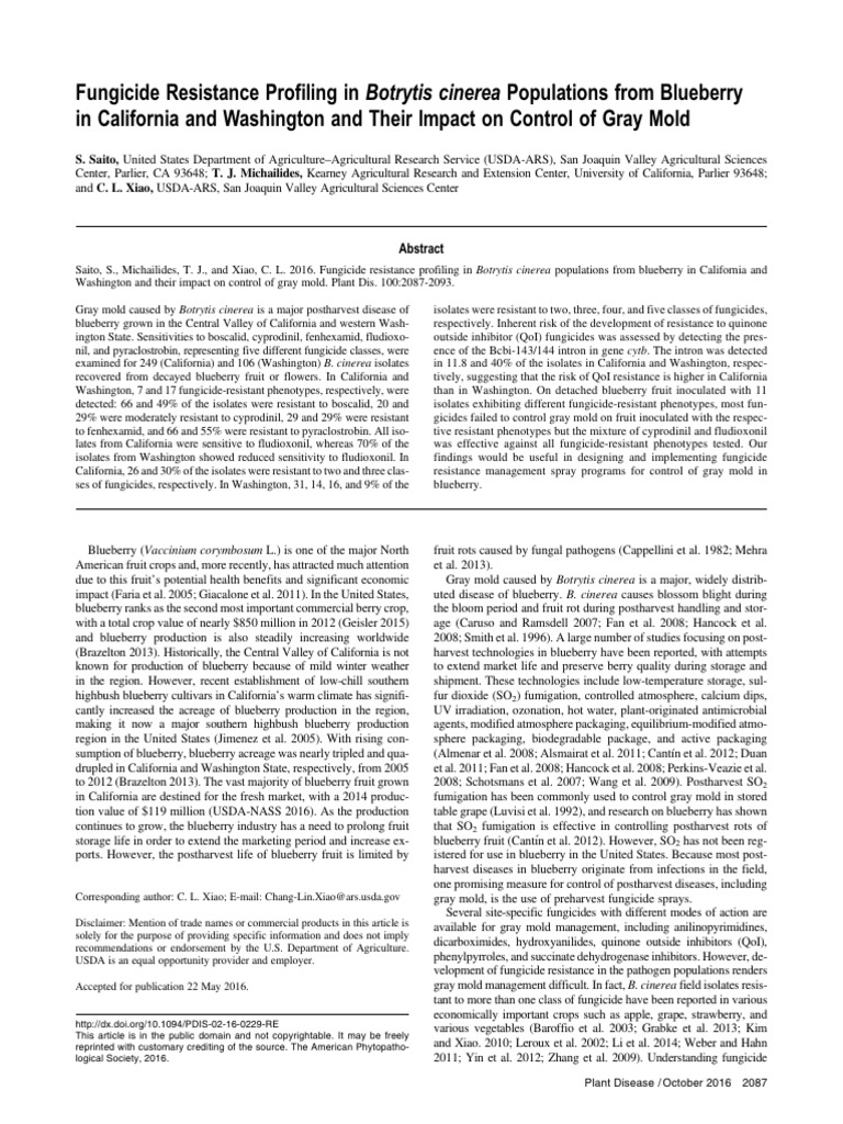 ARTICULO CIENTIFICO-BOTRYTISpdis-02-16-0229-re | PDF | Fungicide