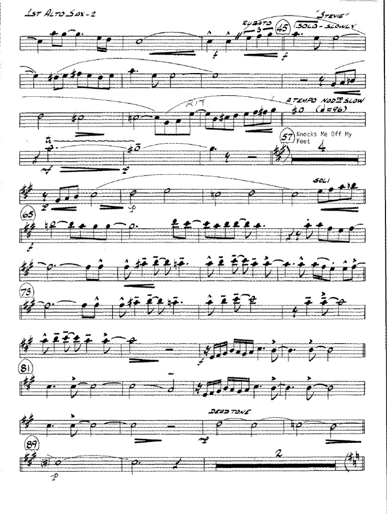 Alto Sax 1 2Stevie-Wonder-Medley) | PDF
