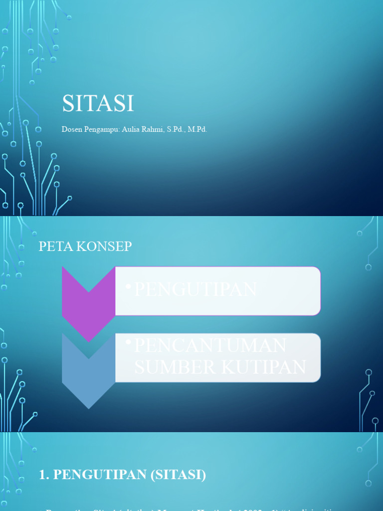 Teknik dan Panduan Sitasi Efektif | PDF