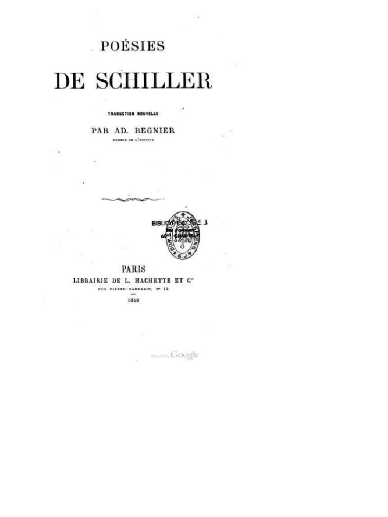 Friedrich Schiller - L'Anneau de Polycrate | PDF