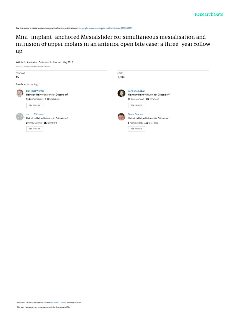 Mesia L Slider Intrusion A Oj HD | PDF | Orthodontics | Dental Anatomy