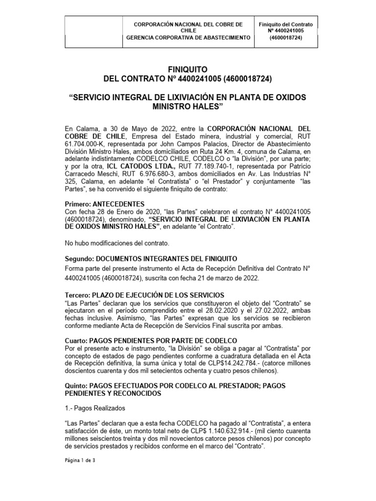 Finiquito - Rev CJDN | PDF | Finanzas y dinero | Derecho